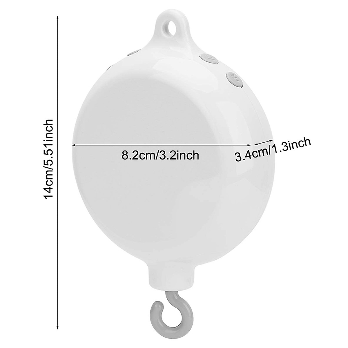 Mobile Bed Bell with 12pcs Sweet Melodies Baby Crib Bed Hanging Musical Bell for Infant Sleeping Electric Music Box