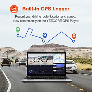 YEECORE Dual Dash Cam, Real 4K+1080P Front and Rear Dash Camera, Built-in WiFi GPS, 3" IPS Screen, HDR Night Vision, 24H Parking Monitor, 157°Wide Angle Dash Camera for Cars, Loop Recording (H22)