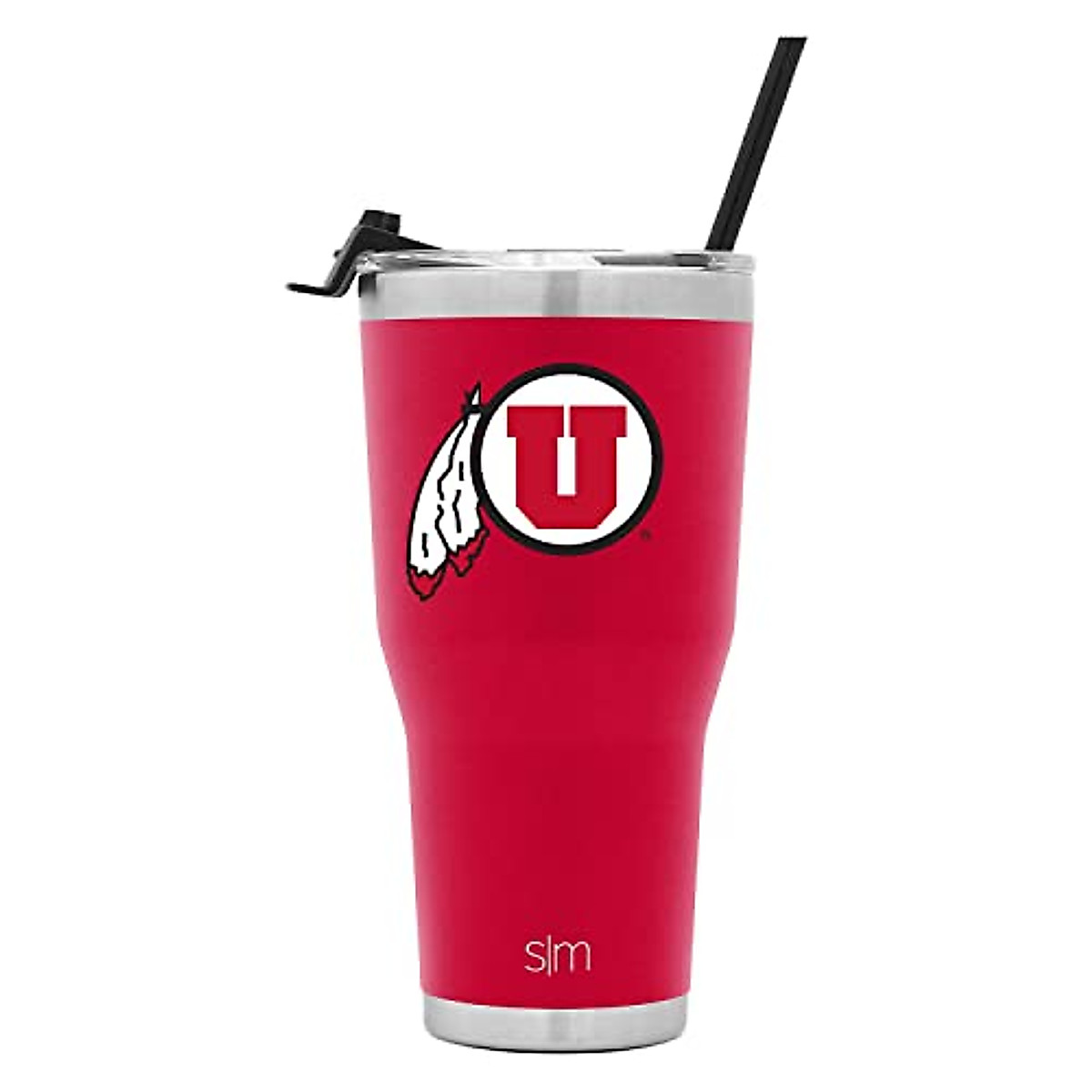Simple Modern Officially Licensed Collegiate Utah Utes Tumbler Two-Pack with Straw and Flip Lid | Insulated Stainless Steel 30oz Thermos | Utah Utes