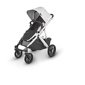 UPPAbaby Vista V2 Stroller - Bryce (White Marl/Silver/Chestnut Leather) + Mesa Infant Car Seat - Bryce (White Marl)