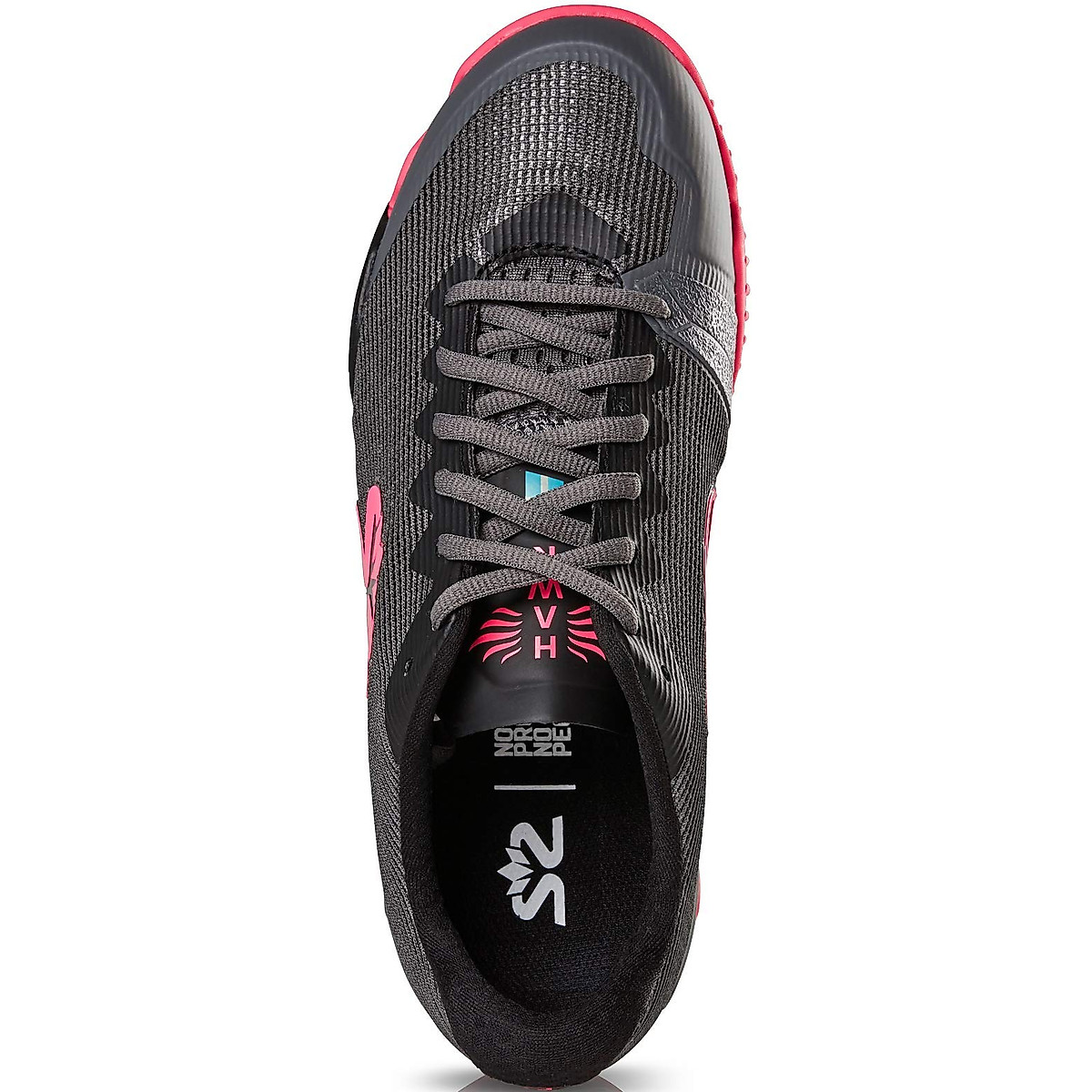 Salming Women's Hawk Squash/Handball Indoor Sports Shoes, Gunmetal/Pink, 9