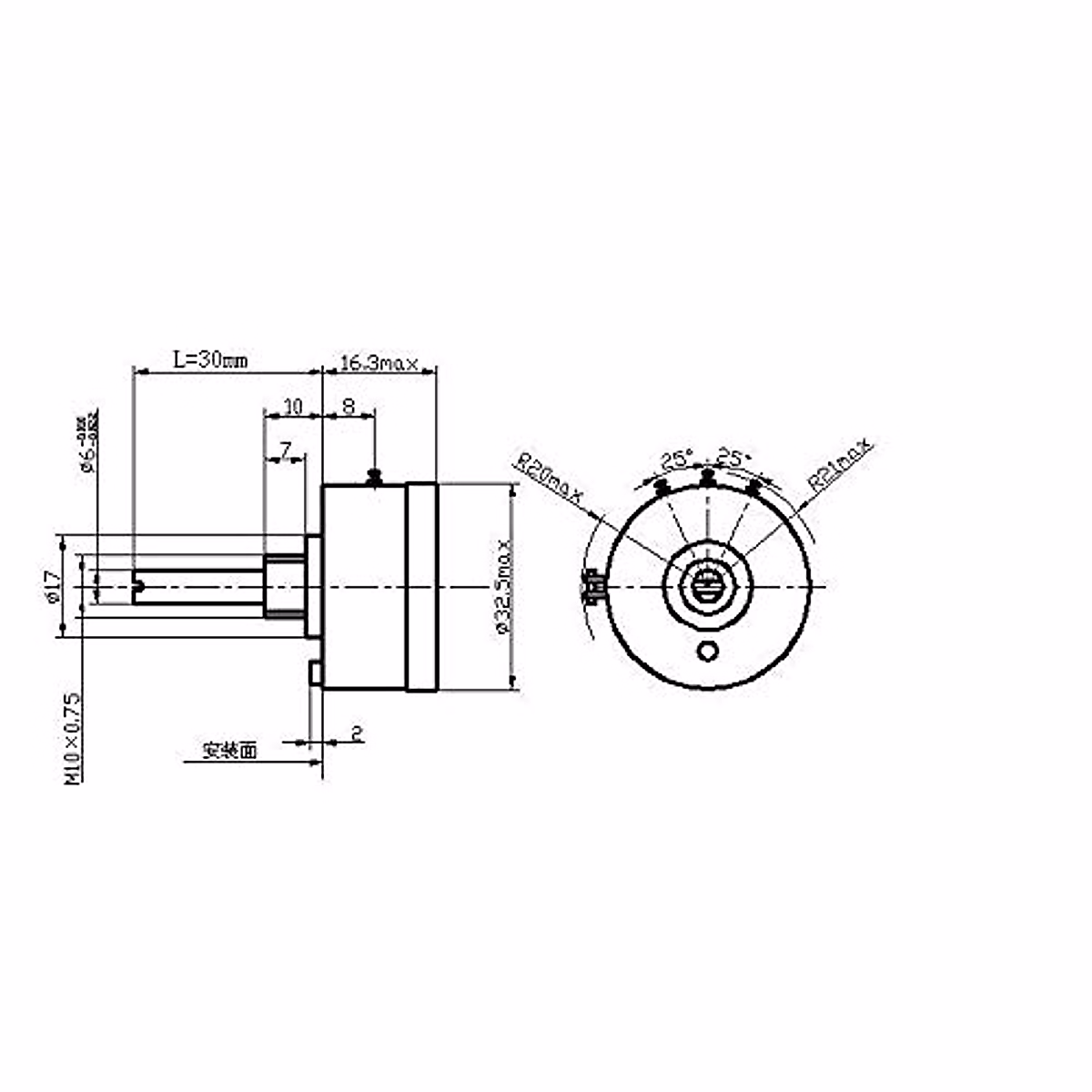 [VK] WDD32Z-3A WDD32Z-3 WDD32Z3 1K 2K 5K 10K precision conductive plastic potentiometer 2W angular displacement senso SWITCH - (Color: 5k)