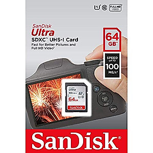 Canon Rebel T7 DSLR Camera with 18-55mm Lens Kit and Sandisk 64GB Ultra Speed Memory Card, Creative Lens Filters, Carrying Case | Limited Edition Bundle (Renewed)