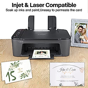 24 Sheets White Shimmer Cardstock 8.5 x 11 Metallic Paper, Goefun 80lb Card Stock Printer Paper for Invitations, Certificates, Crafts, DIY Cards