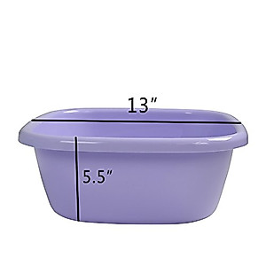 Doryh 12 Quart Plastic Square Washbasin, Set of 3