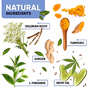 Kinpur Pet Care Calming Chews for Dogs with Hemp Oil - Aid During Thunderstorms, Separation, Car Rides - Hip and Joint Health - Tasty Dog Calming Treats, 180 Peanut Butter Flavored Chews