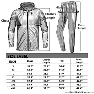 REEDBEEK Anti-Rip Sauna Suit Weight Loss Sweat Suit MMA Training Gym Jacket Pants Workout Suits for Men and Women
