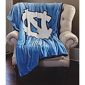 Dormitory 101 UNC Chapel Hill Tar Heels Premium Quality Plush Fleece Blanket - X Large 60"X80". Fits Queen or Twin XL Bedding. Great Gifts