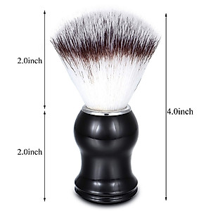 CCbeauty Shaving Brush and Bowl Kit for Men, 3-IN-1 Wet Shave Brushes Set with Stainless Steel Shaving Cup Mug 3.23'', Safety Razor Stand Holder Birthday Fathers Day