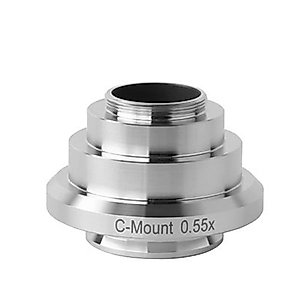 Microscope Accessories Kit for Adult 0.35X 0.55X 1X Standard Reduction Relay Lens Microscope Camera C-Mount Adapter for Trinocular Microscope Accessory (Size : 0.55X)