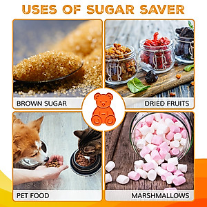 Enolvo Brown Sugar Bear - Terra Cotta Brown Sugar Keeper to Maintain Food Moisture, Food Safe Brown Sugar Saver for Food Storage Containers, Reusable Terracotta Discs - 2 Pack