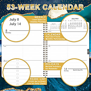 Planner 2023-2024 - July 2023 - June 2024, Weekly and Monthly Planner, 8'' X 10'', Academic Planner 2023-2024, Tabs, Holidays, Flexible Cover, Twin-wire Binding, Thick Paper, Julian Dates & Notes