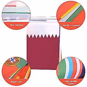 AhfuLife World String Flag Bunting, 32 Countries 2022 World Cup Flags Banners Double-sided Polyester for, Garden, Bar, Restaurant and Party Decoration