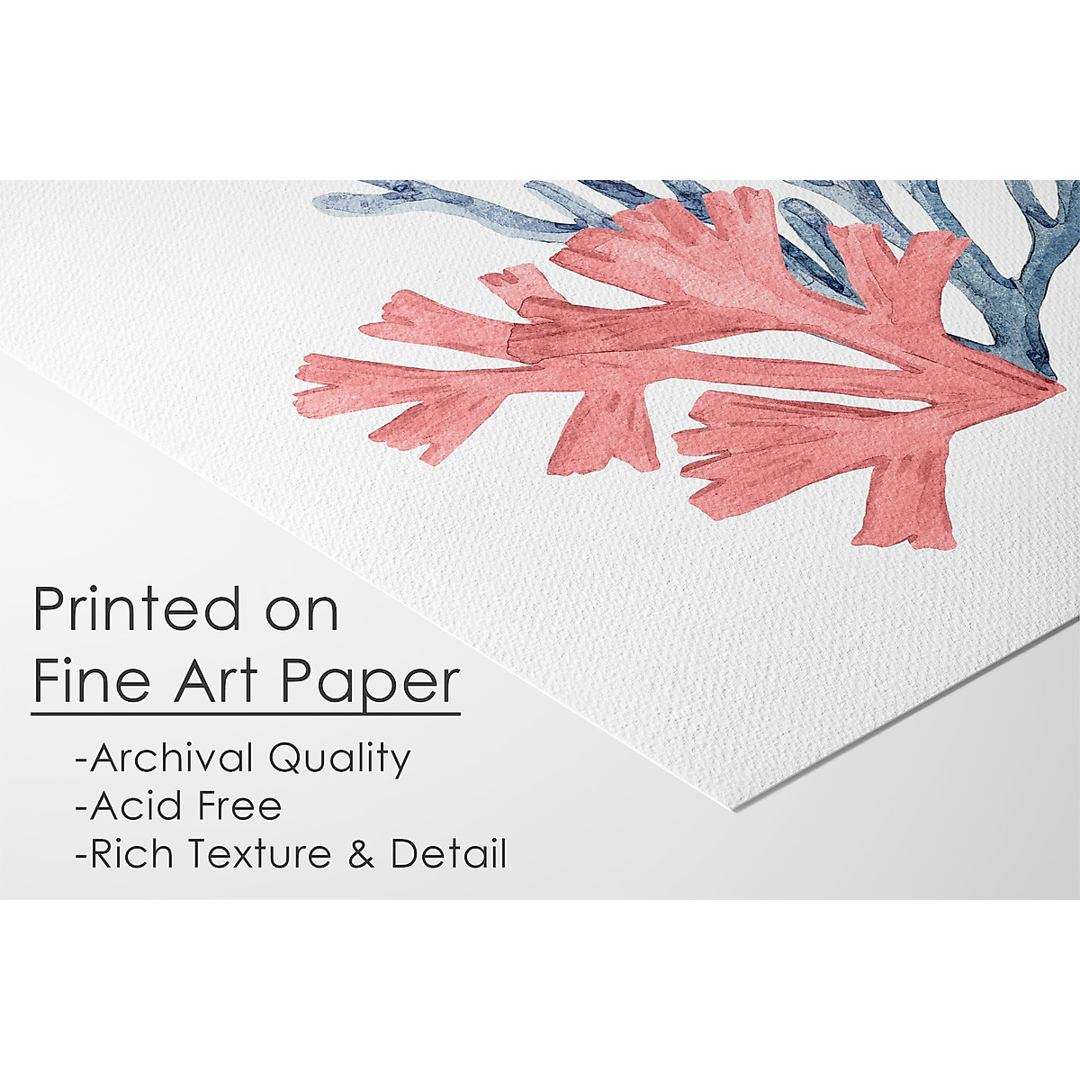 Beach Decor Art Prints (Set of 4) - Unframed - 8x10s | Serene and Inviting Coral-Themed Wall Art Prints | Perfect for Nautical and Ocean-Inspired Home Decor | Bathroom Wall Decor | Apartment Decor