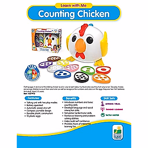 The Learning Journey Learn With Me - Counting Chicken - Counting, Numbers & Colors STEM Teaching Toddler Toys & Gifts for Boys & Girls Ages 2 Years and Up - Award Winning Preschool Learning Toy