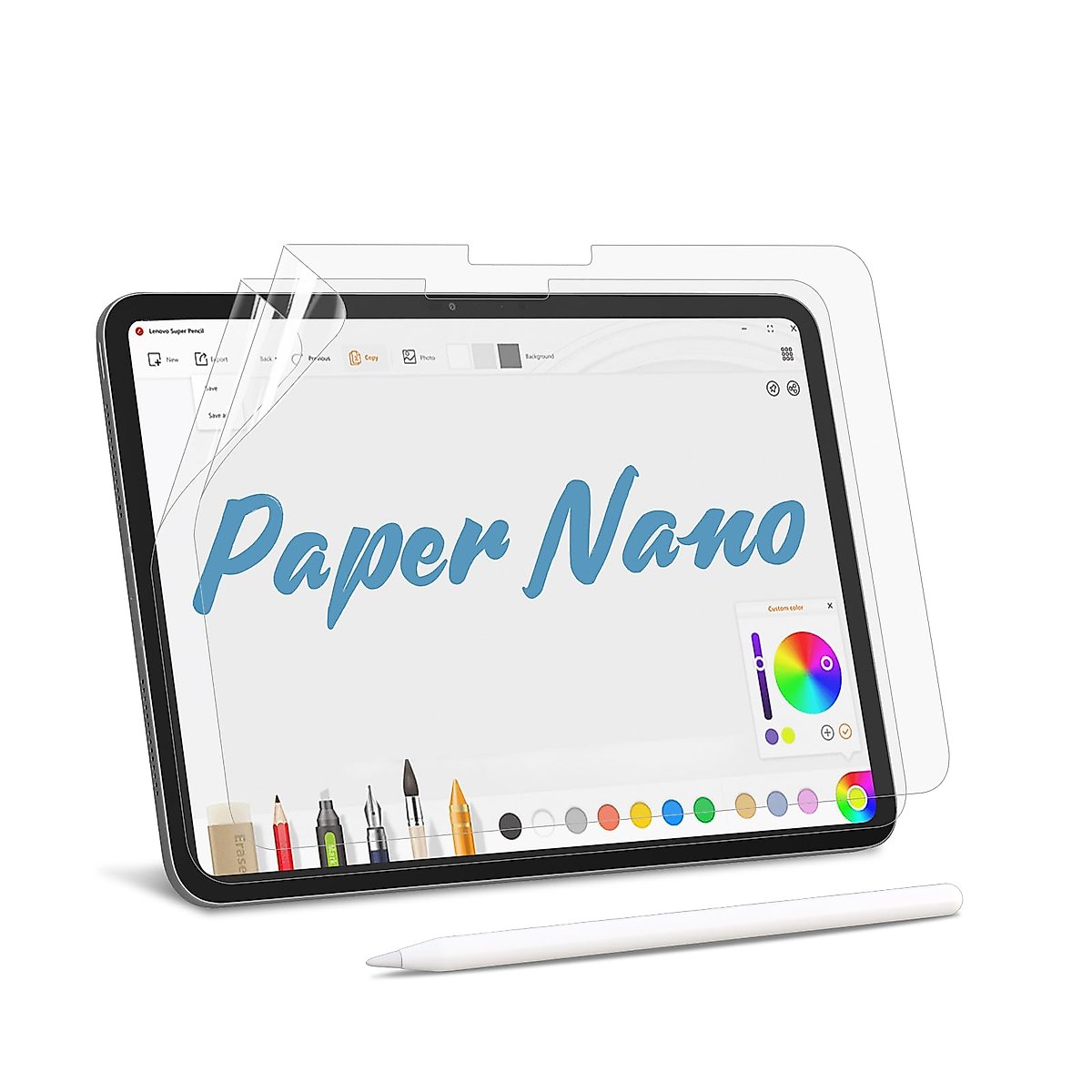 MOBDIK 2 Pack Paperfeel Screen Protector Compatible with iPad 10th Generation (2022) & iPad Air 11 M2 (2024) New Version Crafted for Natural Writing, Less Reflection, Nib Friendly