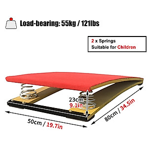 BIBOYA Gymnastics Springboard Vault Gymnastics Springboard for Kids, No Deformation Thickened Sport Equipment for School Training/Home, a Ramp for Kid's Toy Trucks