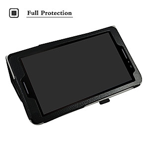 AT&T Trek 2 HD Case (Model 6461A),Mama Mouth PU Leather Folio 2-folding Stand Cover with Stylus Holder for 8" ZTE Trek 2 HD K88 /ZPad 8 K81 Android Tablet,Black