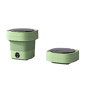 Open a new experience washing and care Folding Washing Machine Portable Small Washing Machine Household Dormitory Small (Color : Green-Blue Light)