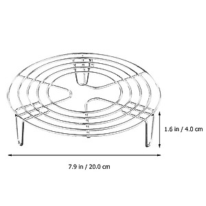 Hemoton 2pcs Egg Steamer Can Vegetables Steamer for Vegetables Vegetable Steamer Wire Rack for Canning Racks Steamer Rack Stand Steamer Basket Multifunction Steaming Cooling Rack Pie Bread
