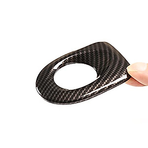 LLKUANG Fit for Toyota Tundra 2007-2021 ABS Back Door Speaker Horn Decoration Frame Cover Trim Car Accessories (Carbon Fiber Pattern)