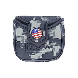 HISTAR USA Golf Green Camouflage Square Mallet Putter Head Cover for Taylormade Odyssey