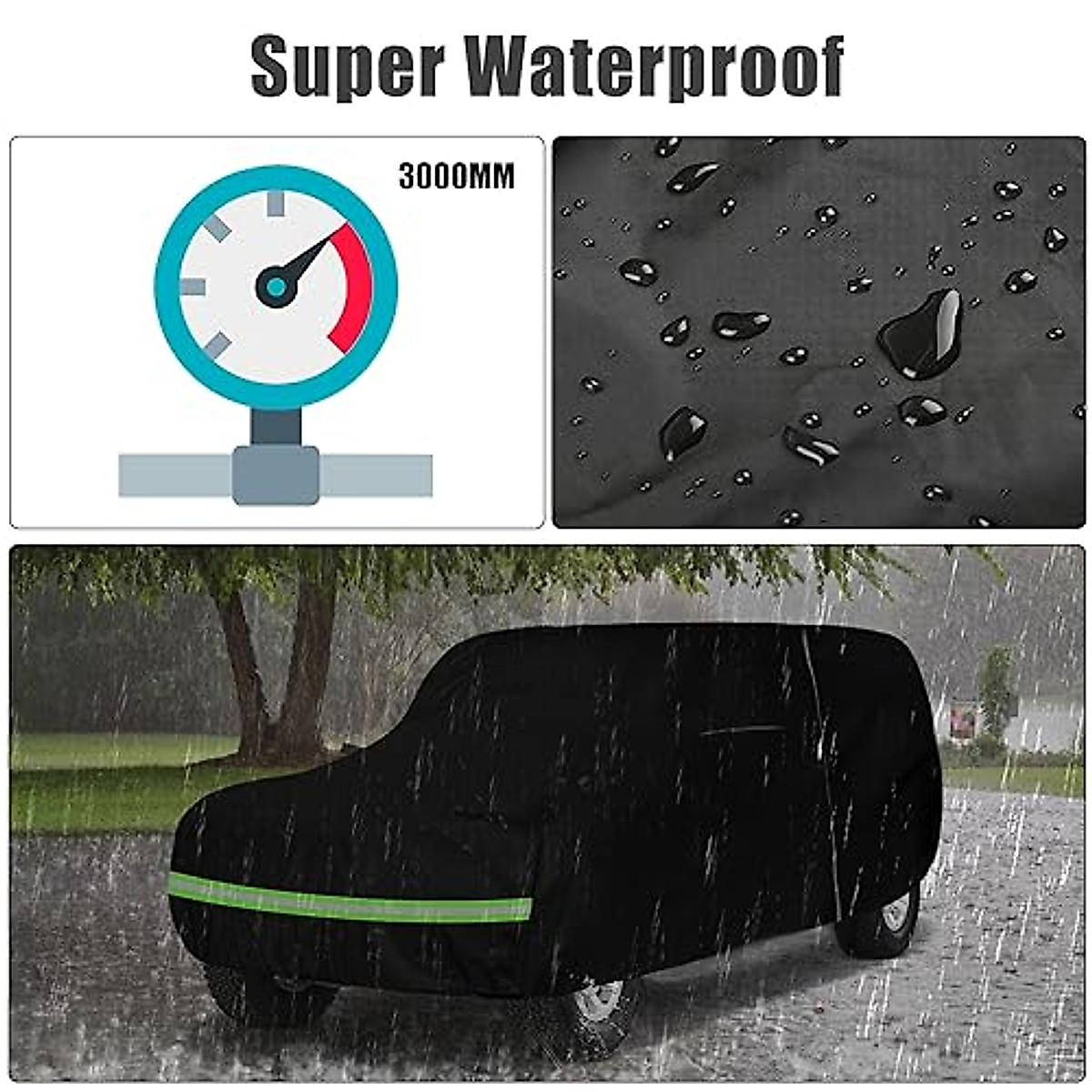 Waterproof Car Cover Compatible with Chverolet K5 Blazer/GMC Jimmy 1969-1991 210T All Weather Classic Car Covers with Zipper Door for Snow Rain Dust Protection