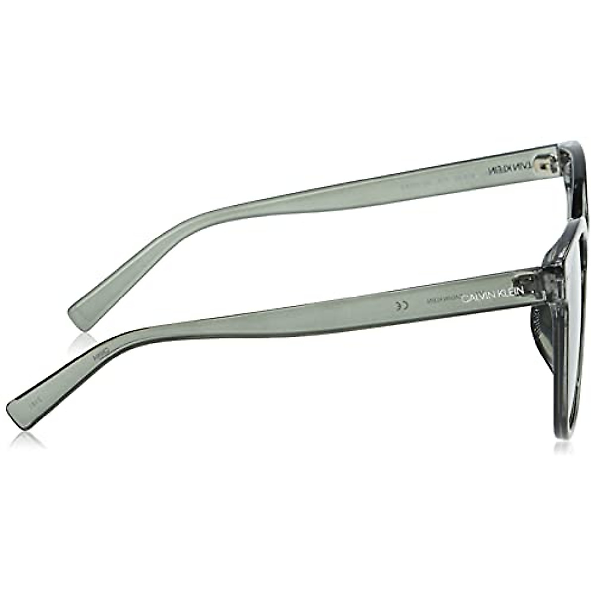 Calvin Klein Women's CK20519S Square Sunglasses, Crystal Smoke, 55/19/145