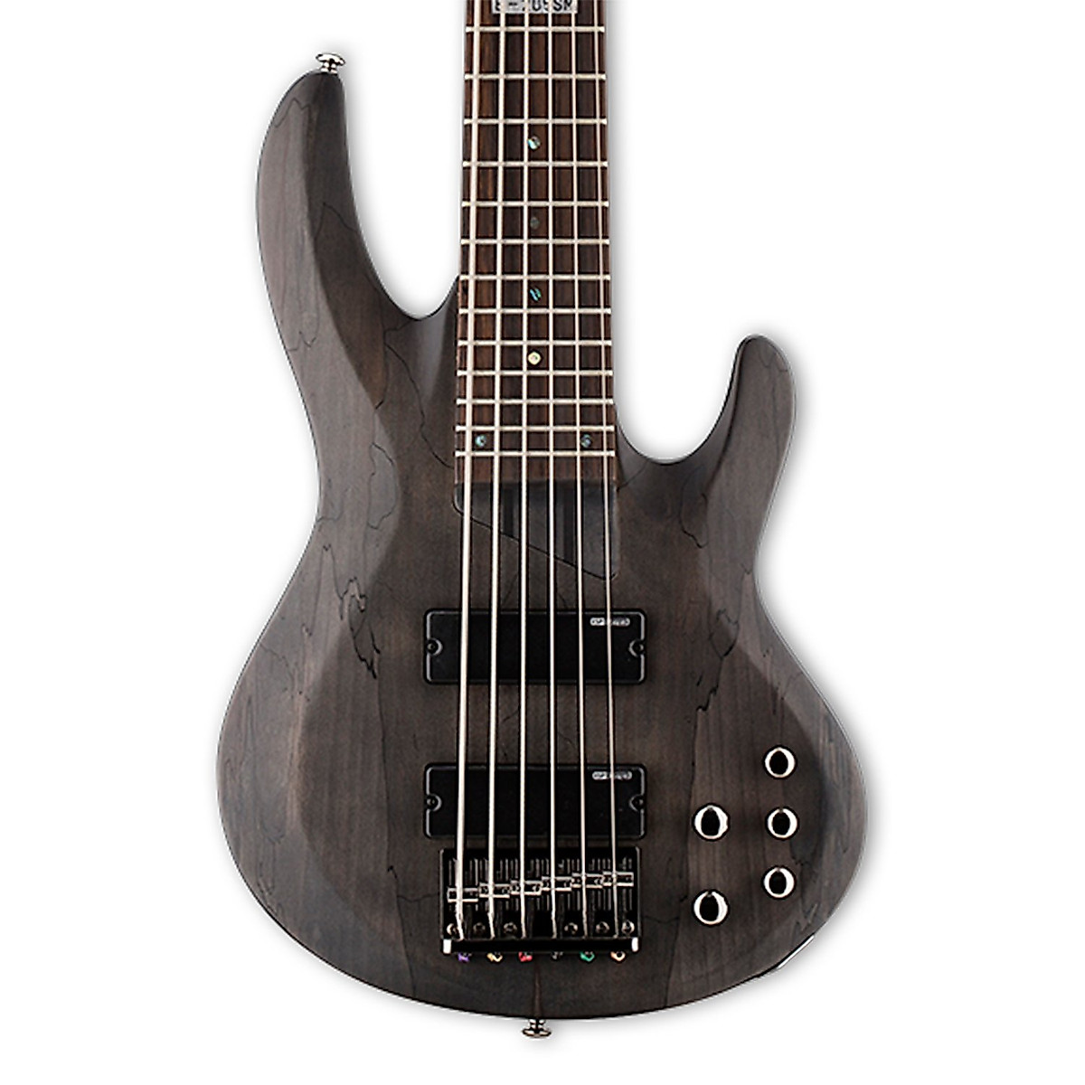 ESP LB206SMSTBLKS-KIT-2 B Series B-206SM 6-String Electric Bass Guitar, See Thru Black Satin