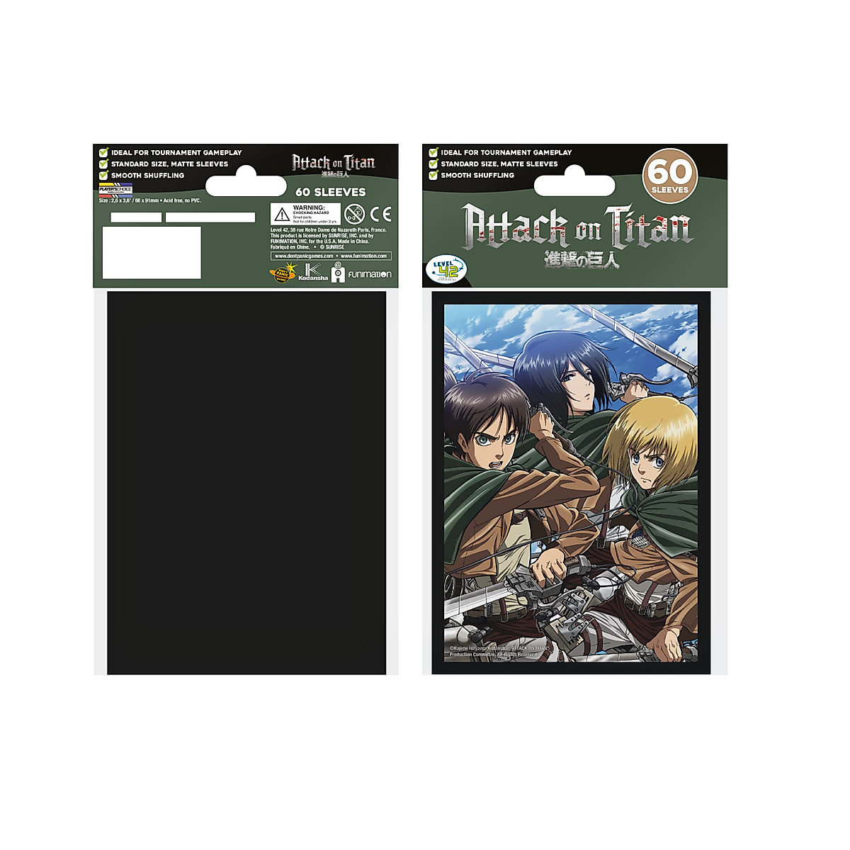 Attack on Titan Yu-Gi-Oh Sized Sleeves Battle Trio