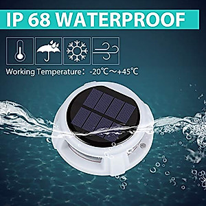 GIGALUMI 8 Pack Solar Deck Lights Outdoor, Solar Ground Lights with Constant Light Mode, Waterproof Driveway Dock LED Lights for Deck, Garden, Ground, Stair, Driveway, Pathway, Landscape