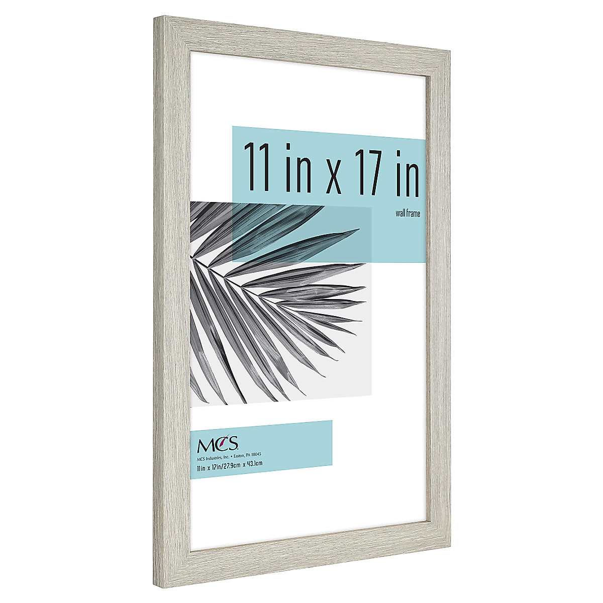 MCS Studio Gallery 11x17 Picture Frame Gray Woodgrain, Rectangle Photo Frame for Photos, Posters & Art Prints (2-Pack)