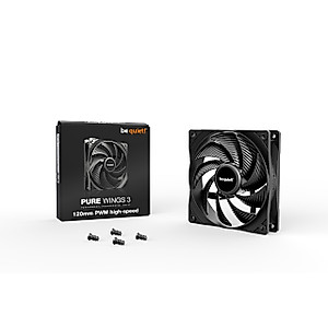 be quiet! Pure Wings 3 120mm PWM High-Speed Case Fan | Speed-regulating Closed Loop Motor| Extraordinary Air Pressure | Very Quiet Operation | BL106