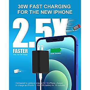 USB C Charger - NANAMI 30W USB Wall Charger PD3.0 Fast Charging Block for iPad Pro/Air/Mini, Mobile Charger Adapter for iPhone 14/13/13 Pro/13 Pro Max/12, MacBook Air, Samsung Galaxy S23/S22/S21/S20