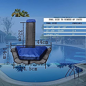 Pool Animal Escape Ramp, 1Pack Blue Fog Saver for Critters, Pool Pad for Toads,Mice, Birds to Escape