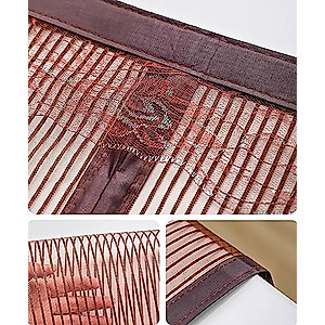 Mesh Door Screen with Magnets Heavy Duty Screen Door mesh Magnetic Screen Door Screen Door Mosquito Door net Magnetic (W x L:95x210cm(37×82inch),Striped Gray)