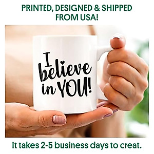 HALAM DECOR Womens Teacher Test Day I Believe In You Testing Exam Proctor Cup 11oz White Mug