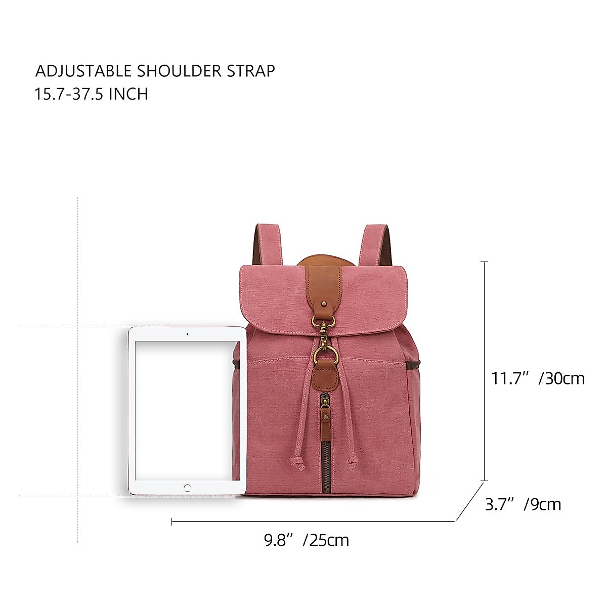 KL928 Canvas Backpack - Casual Daypack Vintage Outdoor Travel Rucksack Hiking Backpacks for Men Women