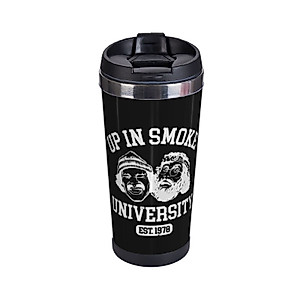 Cheech and Chong University 13 oz Stainless Steel Coffee Cup Suitable for Home, Office, Travel, Party