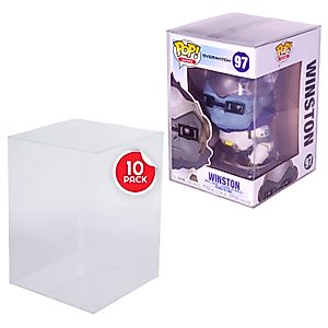 ==DISCONTINUE== Funko Pop Protector - 10-Pack, Funko Pop Display Case - Compatible with All Standard 6" Funko Pop Figures, Overwatch Action Figures 0.40 mm Thick & Stackable