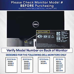 VIVO Quick Attach VESA Adapter Plate Bracket Designed for Dell Monitors S2218, S2318, S2319, S2418, S2419H, S2718, S2719, SE2419H, and More (MOUNT-DLS024)