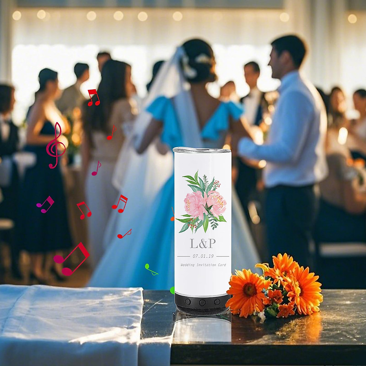 HIZEE 12pack 20oz cups Bluetooth Sublimation Tumbler with Straw and Lid, Double-Wall Stainless Steel Vacuum Insulation Sublimation Tumbler Blank, RemovableRechargeable Bluetooth Wireless Speaker Black