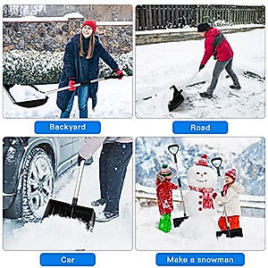 Yardwe 56" Snow Shovel with D-Grip Handle, Collapsible Snow Sand Mud Removal Tool | Detachable Four-Piece Construction Snow Shovel for Garden, Camping, Car and Other Outdoor Activities