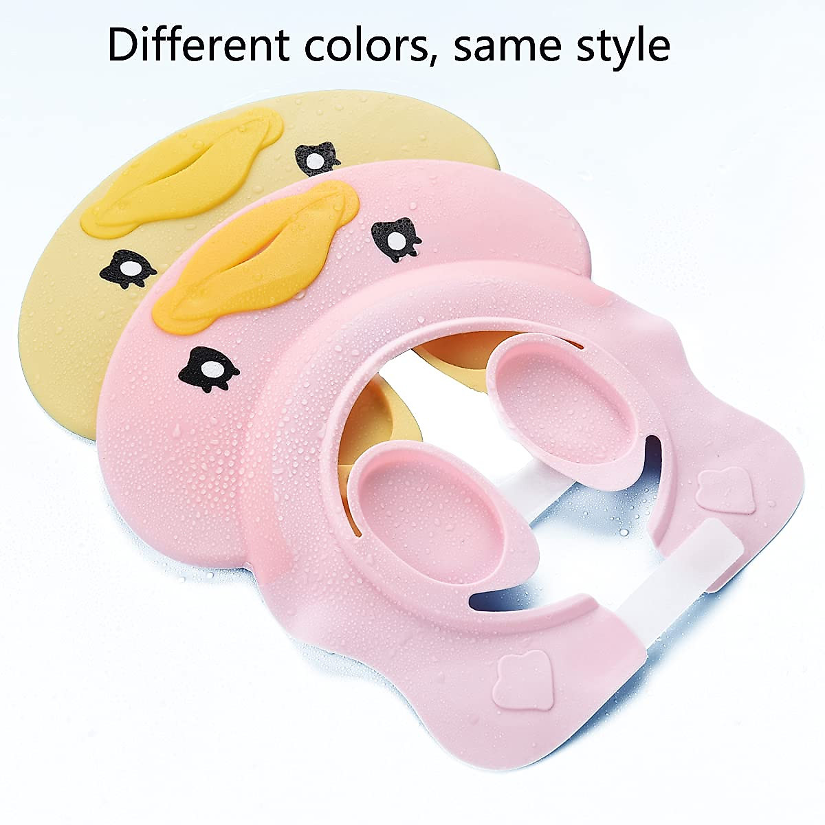 Baby Shower Cap Shampoo Visor Shield hat Kids Bath Washing Hair Rinser Prevents Water from Pooling in Face for Protector Toddler Children(Yellow)