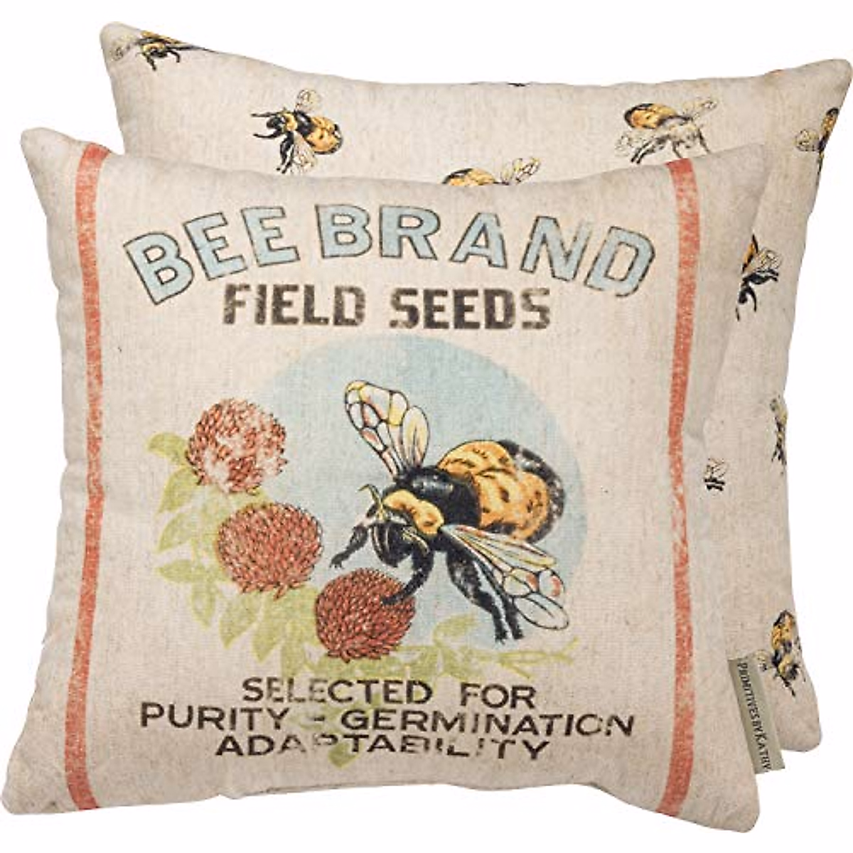 Primitives by Kathy Feedsack-Inspired Throw Pillow, 1 Count (Pack of 1), Bee Brand
