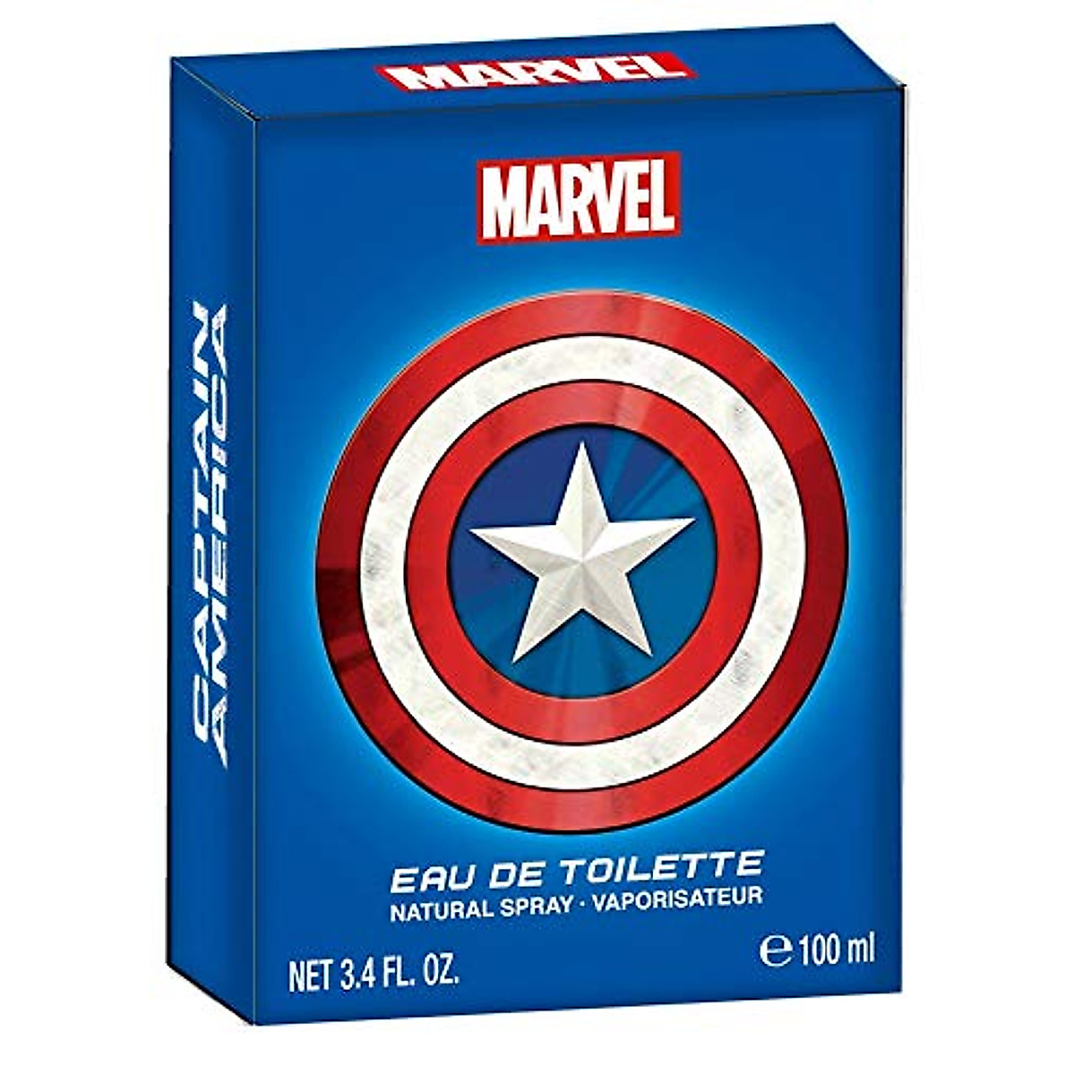 Marvel Captain America, Fragrance, for Men, 3.4oz, 100ml, Eau de Toilette, EDT, Cologne, Spray, Made in Spain, By Air Val International