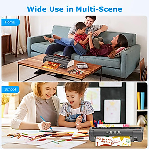 BONSEN Laminator Machine with Laminating Sheets 20 Pouches, 9-Inch Thermal Laminator for Home Office School Use, Personal 4-in-1 A4 Hot Cold Laminating Machine with Paper Trimmer and Corner Rounder