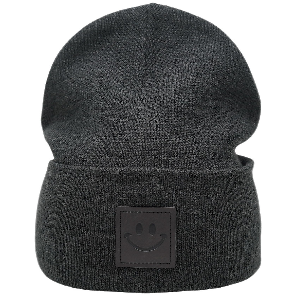 55cube Knit Cuffed Beanie for Women & Men - Stay Warm and Stylish All Season Cambridge Charcoal Grey Beanie