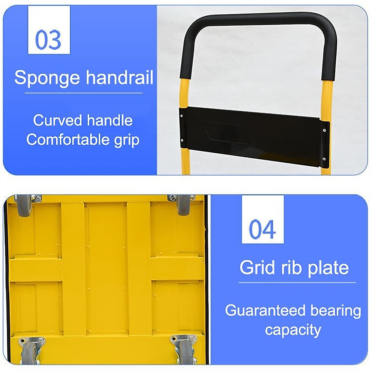 Generic Foldable Hand cart with Anti-Slip Coating, Convertible Hand Truck with Steel Bracket, Foldable 90° Handle, with castors, Load Capacity 400 kg (Color : Green, Size : 77 * 50cm)