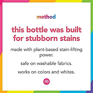 Method Stain Remover, Fragrance Free, Built-in Brush & Plant-Based Formula Combine to Target Set-in Stains, 6 FL Oz, (Pack of 9)